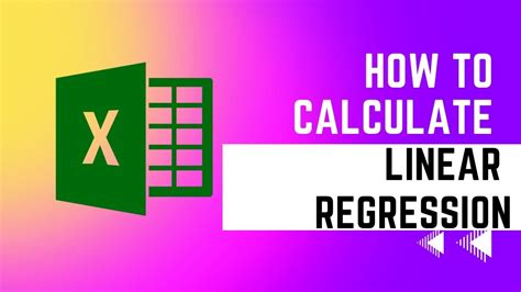 How to Calculate Linear Regression Indicator in Excel - YouTube