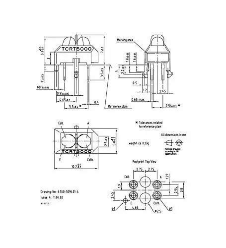 Centiot 10pcs Tcrt5000 Tcrt5000l Ir Led Infra Red Reflective Optical