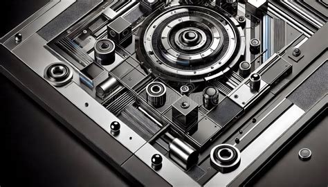 Sleek Monochrome Futuristic Background Featuring Overlapping 3d Shapes