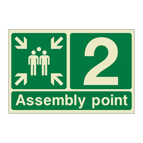 Assembly Point 2 With Arrows Sign British Safety Signs Assembly Point 2 With Arrows Sign British Safety Signs