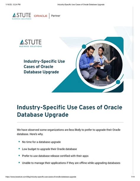 industry specific oracle database upgrade use cases pdf