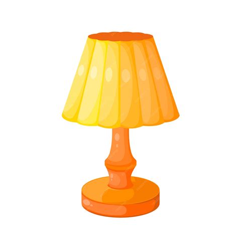 Premium Vector Yellow Cartoon Electric Lamp On A White Background