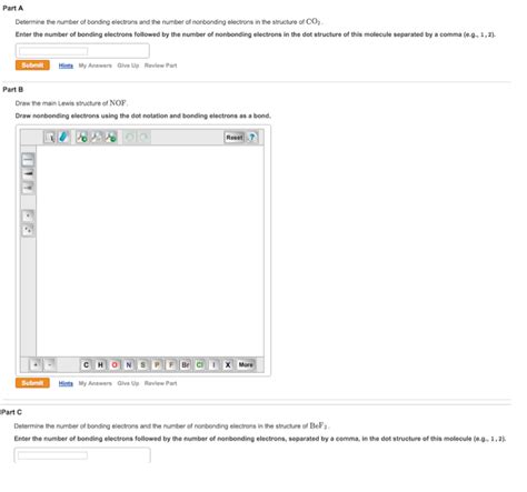 Solved Determine The Number O Bonding Electrons And The