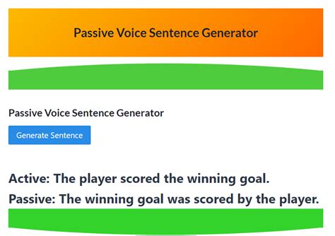 Passive Voice Sentence Generatormaking English Fun