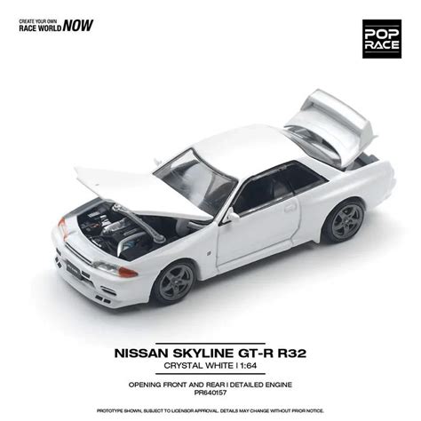 Pop Race Nissan Skyline Gt R R32 Crystal White Tienda De Hot