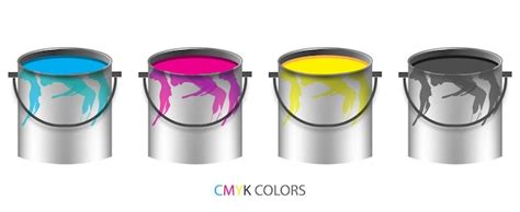 Premium Vector CMYK Color Ink Bucket
