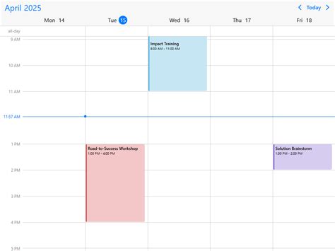 Jquery Scheduler Visible Hours And Days Example Mobiscroll