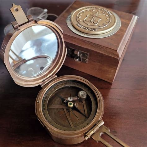 Personalized Air Force Military Compass A Simpler Time