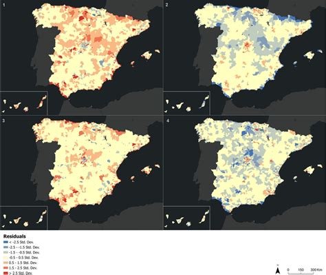 Spatial Distribution Of The Calculated Residuals Between The Ine Download Scientific Diagram