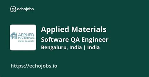 Applied Materials Is Hiring Software Qa Engineer Bengaluru India
