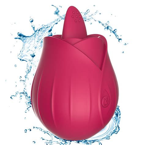 Rose Toy Vibrator With 9 Modes G Spot Vibrating Tongue Rose Pleasure