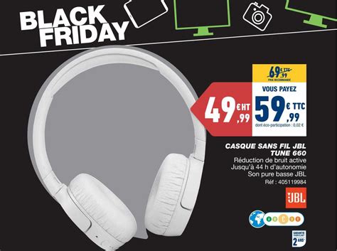 Promo Casque Sans Fil Jbl Tune 660 chez Bureau Vallée - iCatalogue.fr
