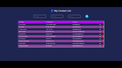 Contact List App Using React YouTube