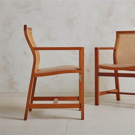 Cane Dining Chairs By Rud Thygesen And Johnny Sorensen For Botium 1980s
