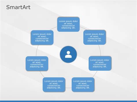 Smartart Cycle Radial 10 Steps Slideuplift