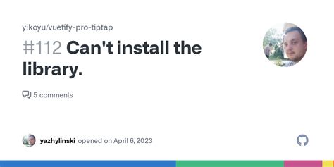 can t install the library · issue 112 · yikoyu vuetify pro tiptap
