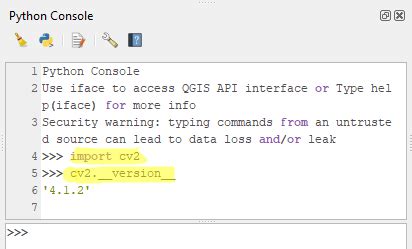 Installation Using Opencv Function In Pyqgis Module Not Found Geographic Information