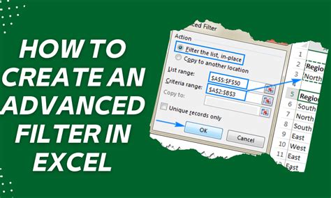 How To Create An Advanced Filter In Excel A Comprehensive Guide Earn And Excel