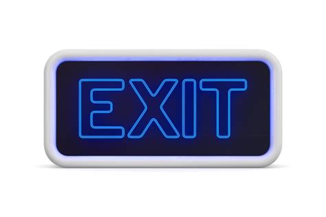 Premium Photo Sign Exit On White Background Isolated 3d Illustration