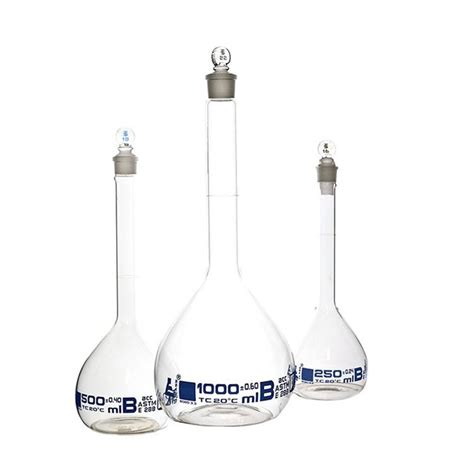 China Customized Laboratory 3 3 Boro 100ml 250ml 500ml Class A Glass Volumetric Flask With