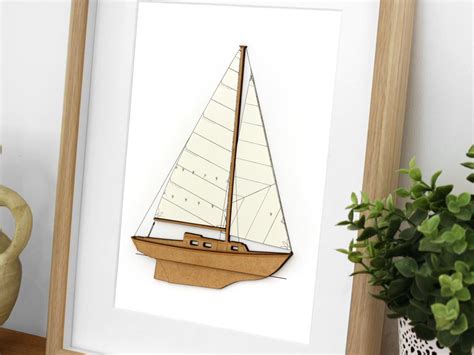Sailboat Wall Art Nautical Decor Laser Cut Wood Ts And Art