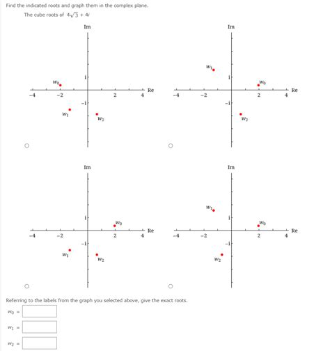 Solved Find The Indicated Roots And Graph Them In The Chegg