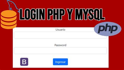 Como Hacer Un Login En Php Y Mysql 🚀 Youtube