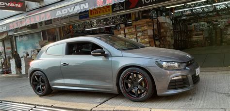 Volkswagen Scirocco Grey Rays Te37 Saga