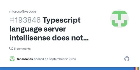 Typescript Language Server Intellisense Does Not Activate Or Work In