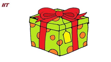 How To Draw A Birthday Present Step By Step