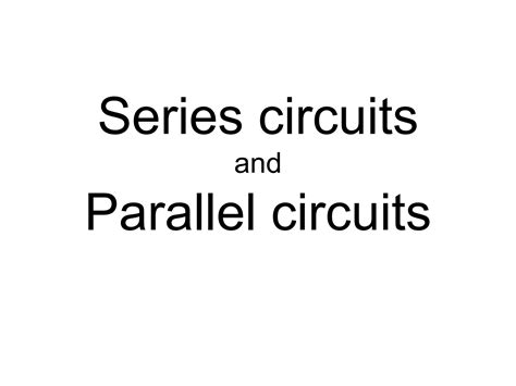 Series And Parallel Ppt Computer Networking Computing