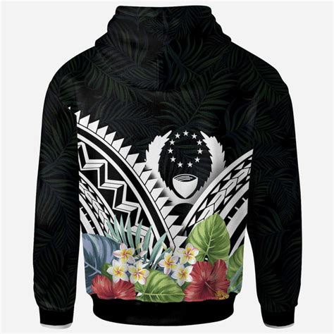 Pohnpei Polynesian Zip Up Hoodie Pohnpei Coat Of Arms And Polynesian