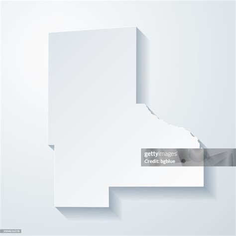 Jefferson Davis County Mississippi Map With Paper Cut Effect On Blank