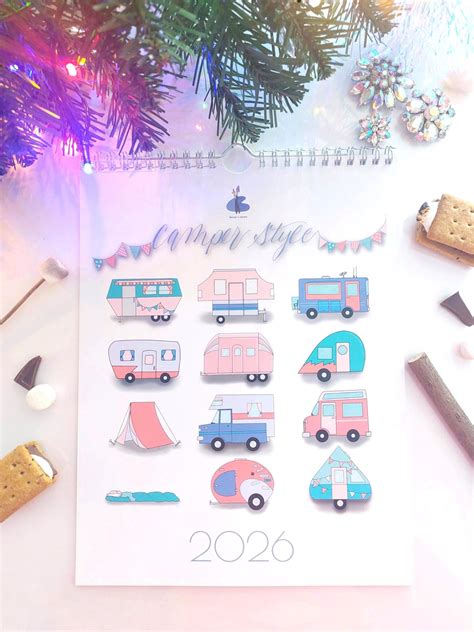 2026 Camper Style Wall Calendar For Rv And Camp Living Travelers And Adventurers Etsy