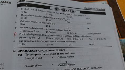 The Oxidation State Of Oxygen Atom In Potassium Superoxide Is Filo