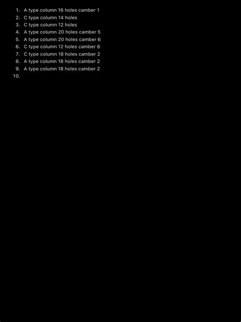A Type Column 16 Holes Camber 1 Pdf