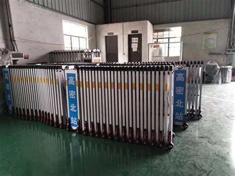 优惠铝合金伸缩推拉护栏临时施工隔离围栏手推折叠路口移动路障栅 阿里巴巴
