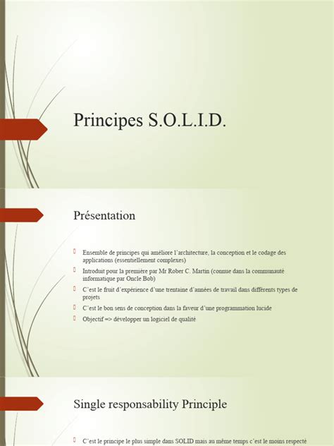 Principes Solid Pdf Interface Informatique Logiciel