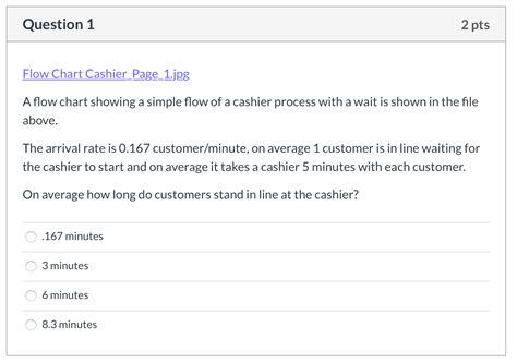 Solved Question 1 2 Pts Flow Chart Cashierpage1 A Flow