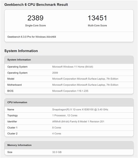I Ran Various Benchmarks On Microsofts 7th Generation Surface Laptop Gigazine