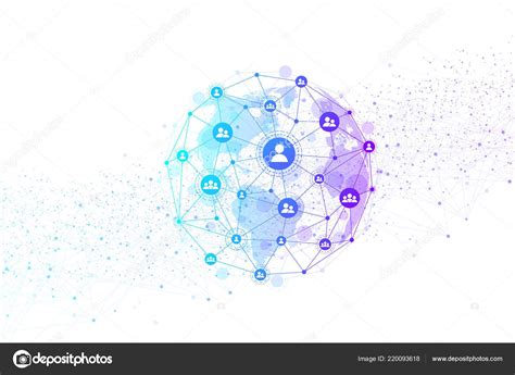 Global Structure Networking And Data Connection Concept Social Network Communication In The