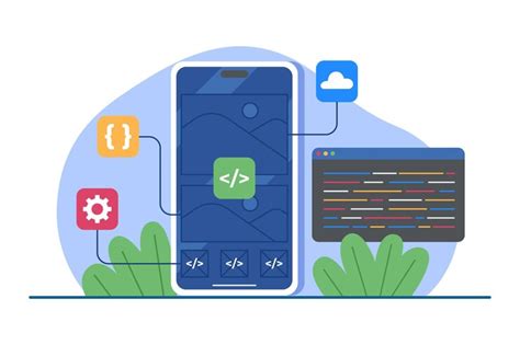 Premium Vector App Development Vector Illustration App Design Vector