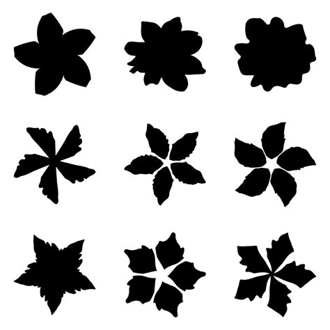Simple Flower Icon Set Nature Flat Design 39833075 Vector Art At Vecteezy