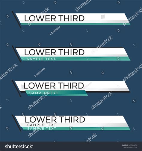 Lower Third Design Template Vector Illustration Stock Vector Royalty Free 1453033094