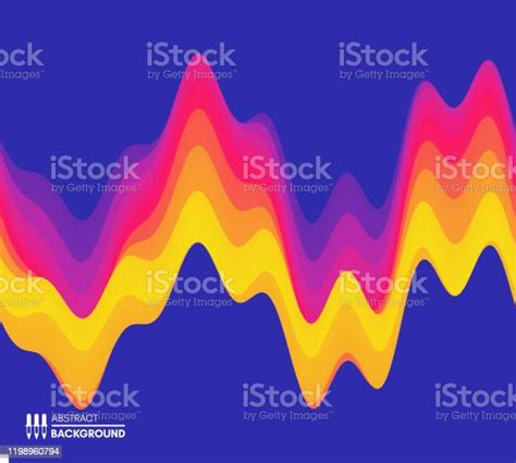 추상 파형 배경입니다 3d 기술 스타일 음파벡터 일러스트레이션 음파에 대한 스톡 벡터 아트 및 기타 이미지 음파 3차원