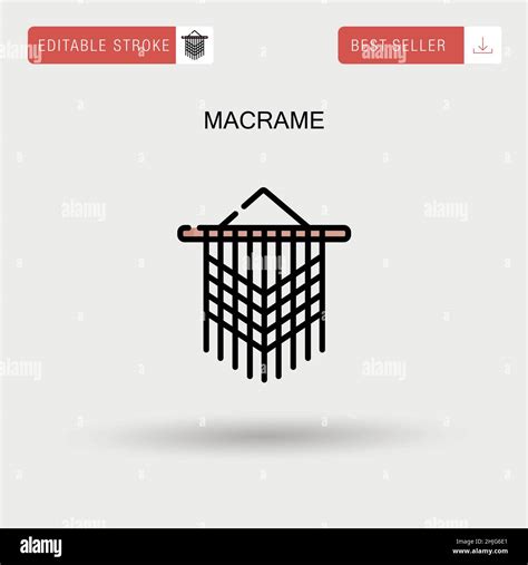 Macrame Simple Vector Icon Stock Vector Image And Art Alamy