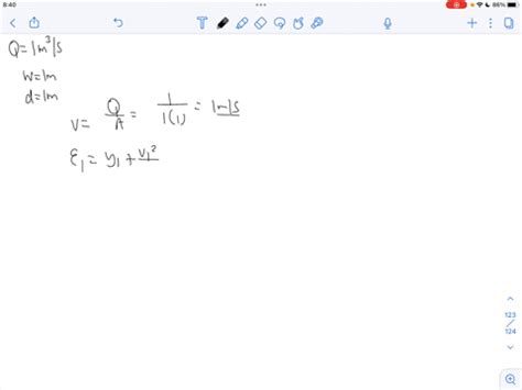 SOLVED Water Flows At M S In A Rectangular Channel Of Width