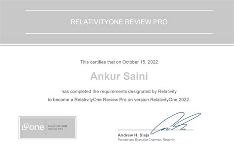 ankur saini on linkedin happy to share that i m relativityone review