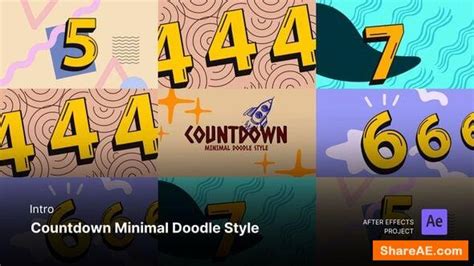 Videohive Introopening Countdown Minimal Doodle Style After Effects Project Files Free