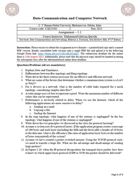 Assignment Dccn 11 Pdf Transmission Control Protocol Computer